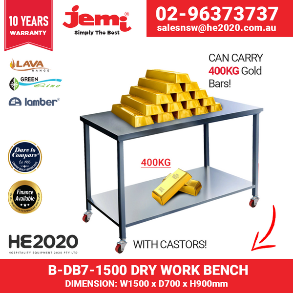 B-DB7-1500 DRY WORK BENCH 1500 x 700 x 900 MM – HE2020 Design